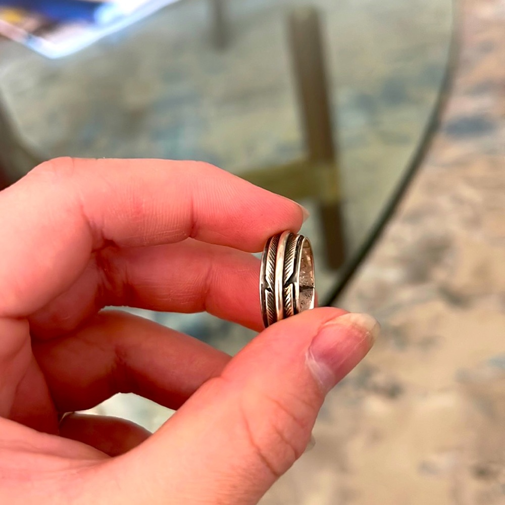 Lena Platero Sterling Silver Feather Ring - Gem